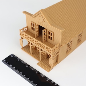 Miniature Ho-scale 1:87 Old West Sheriff's Office/jailhouse Assembled W ...