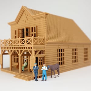 Miniature Ho-scale 1:87 Old West Sheriff's Office/jailhouse Assembled W ...