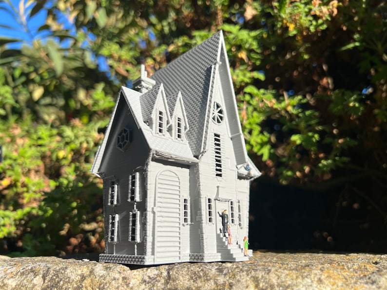 Miniature Gray N-scale Gru Villain House Gothic Victorian - Etsy