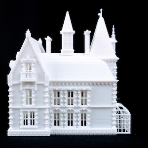 Small Miniature N-scale Miniature "crystal Manor" White 1:150 by Gold ...