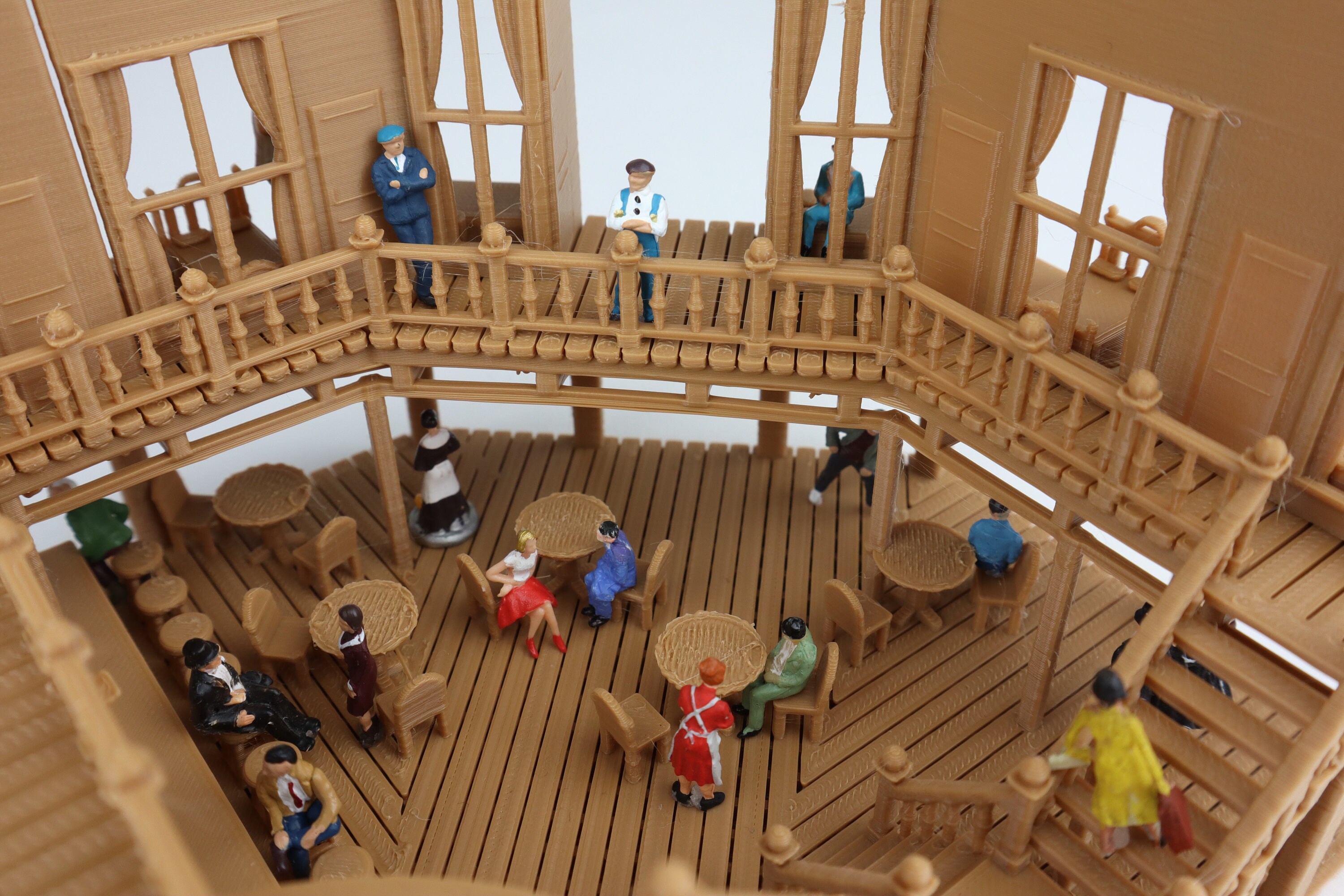 Miniature Old West #1 Saloon/hotel Built Ready HO Scale Interiors ...