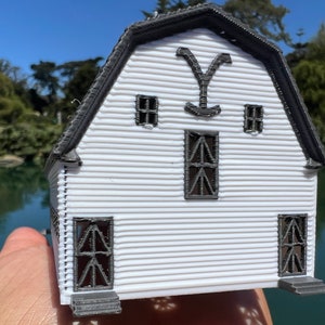 Miniature COLOR N-scale Yellowstone Barn 2 Built Assembled Old West - Etsy