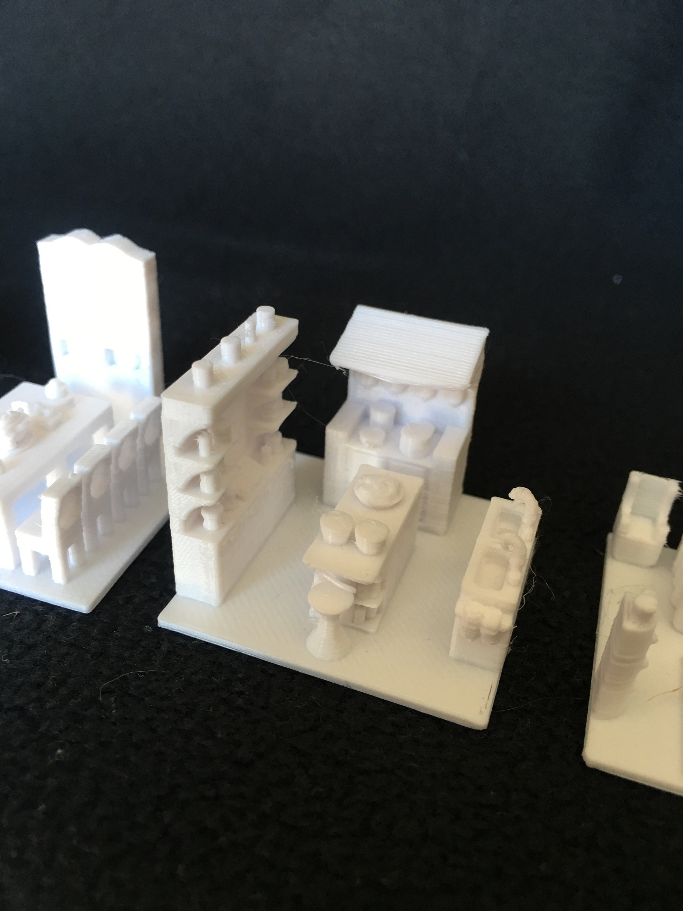 LARGE O-scale Paintable Miniature House Interior Set (5 White Rooms ...