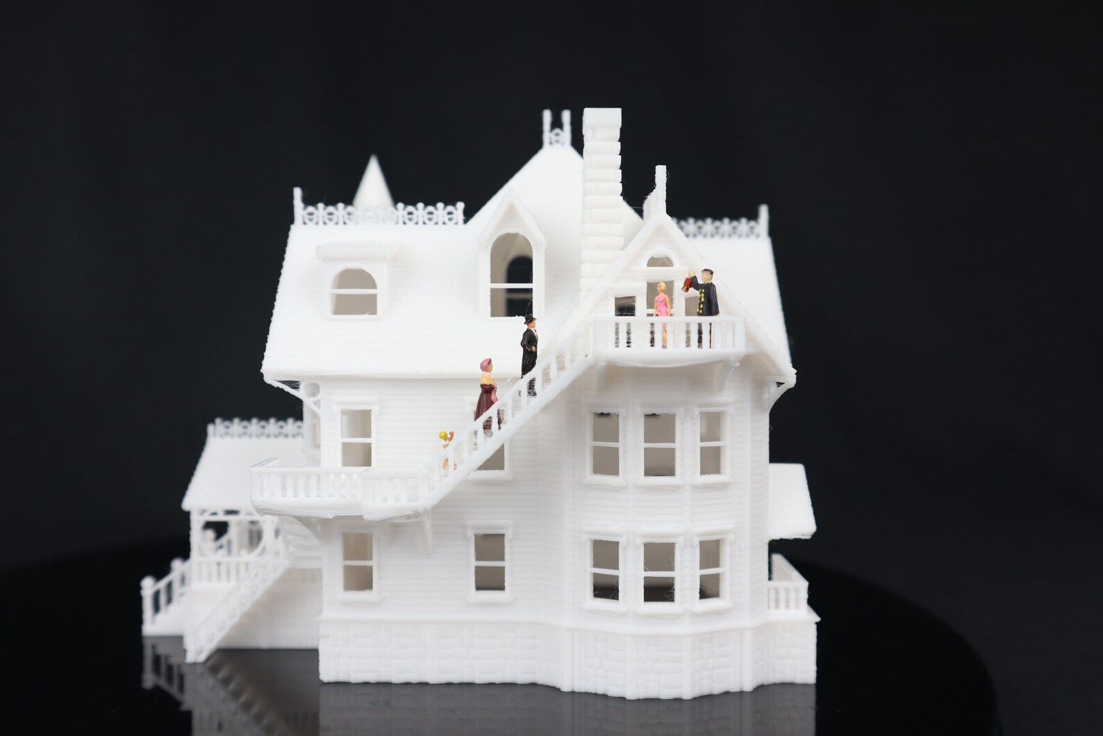 SMALL N-scale Miniature “the Pink Palace” Victorian House (1:150 Scale ...
