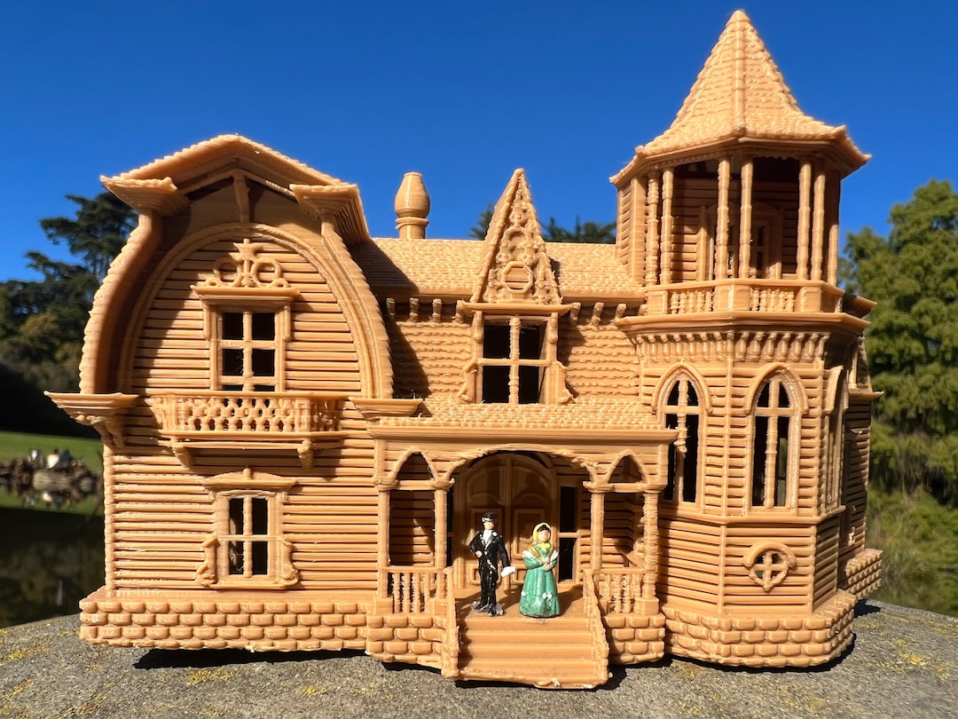 Miniature #38 Brown N-scale Munster House Victorian Mansion Built ...