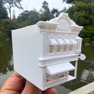 Small Miniature N-scale Victorian Main Street Clock Shop Building ...