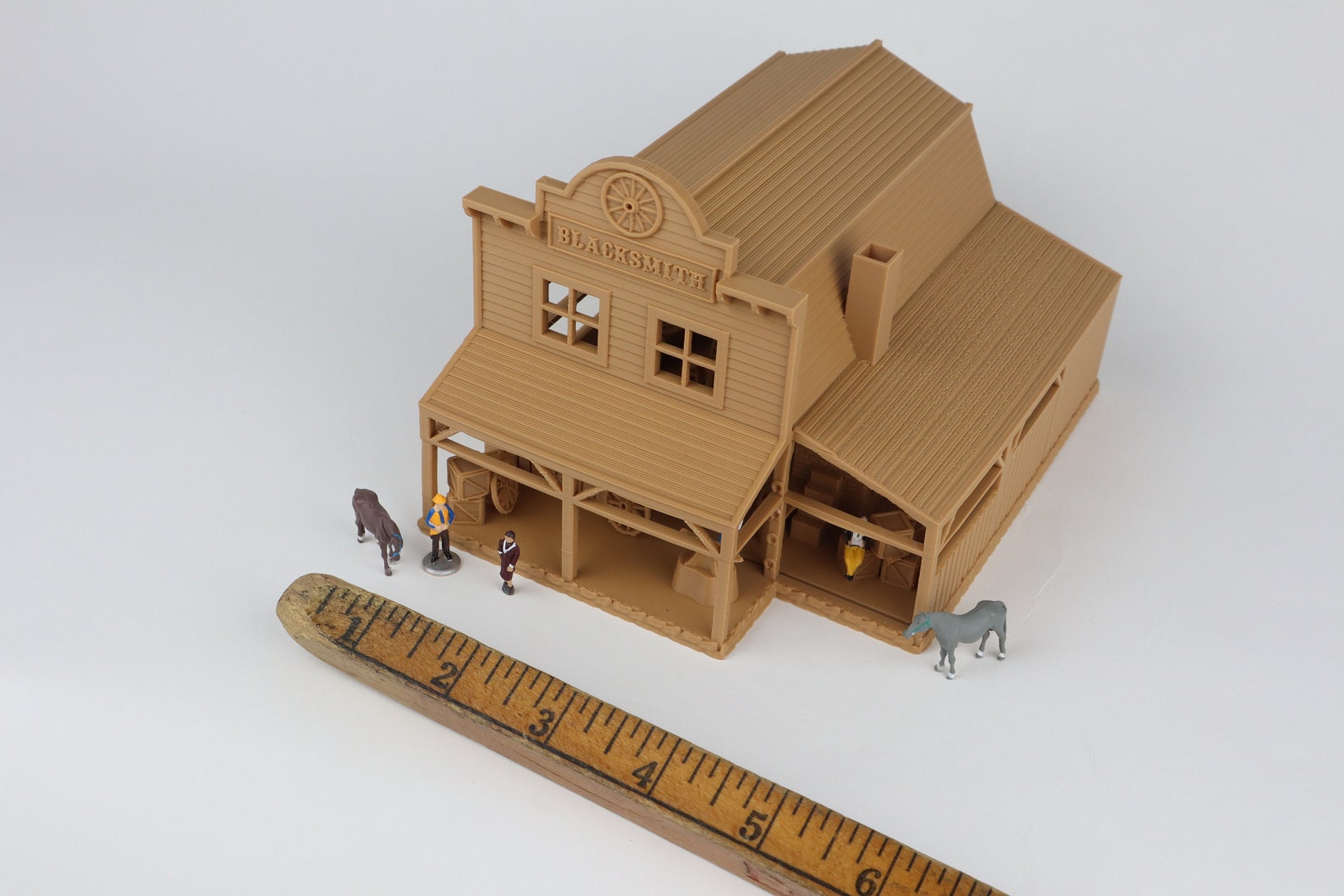 Blacksmith Shop Ho-scale Miniature Wood Color HO Scale Old West ...