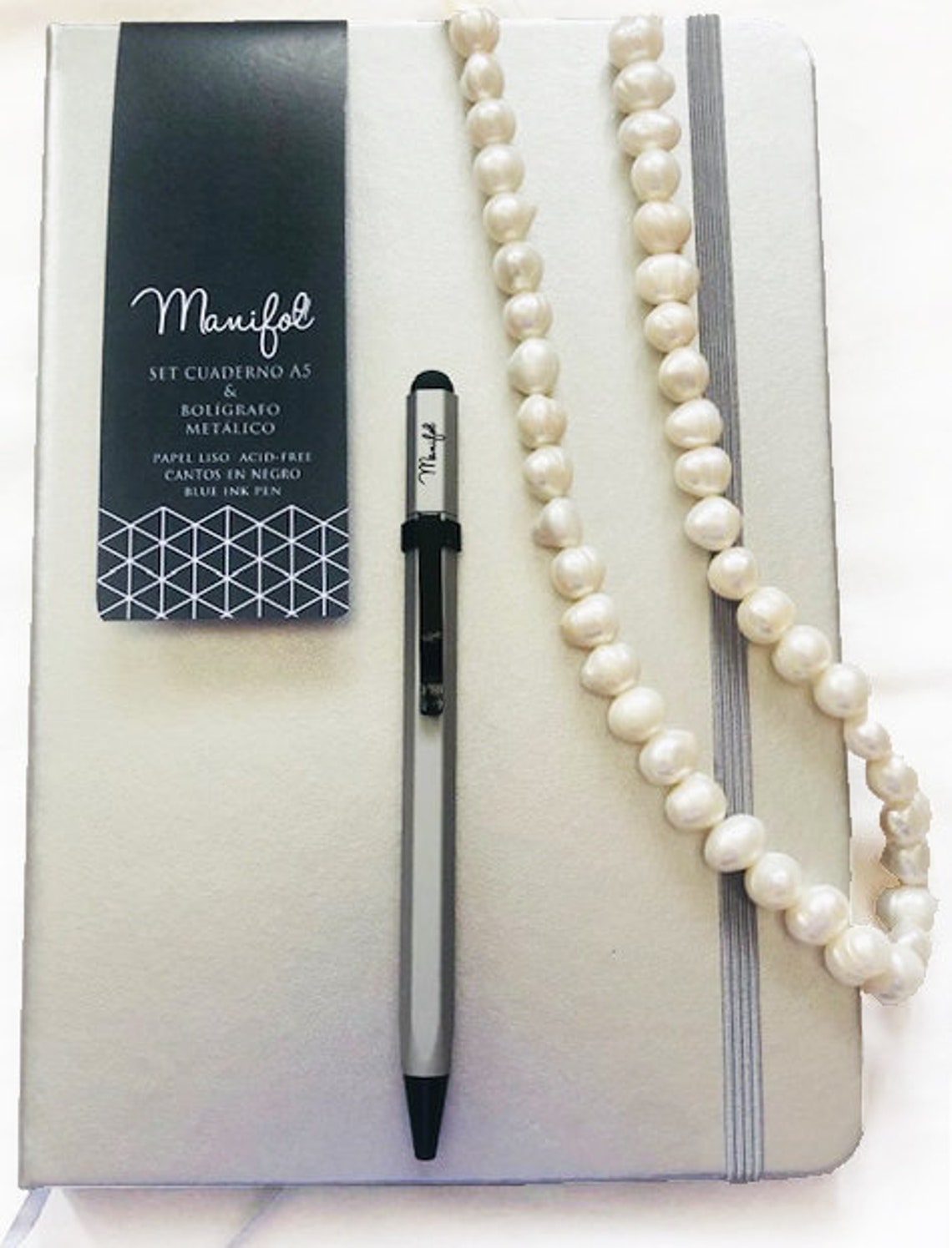 Metallic Notebook A5 With Hexagonal Ball Pen Matching Manifol - Etsy