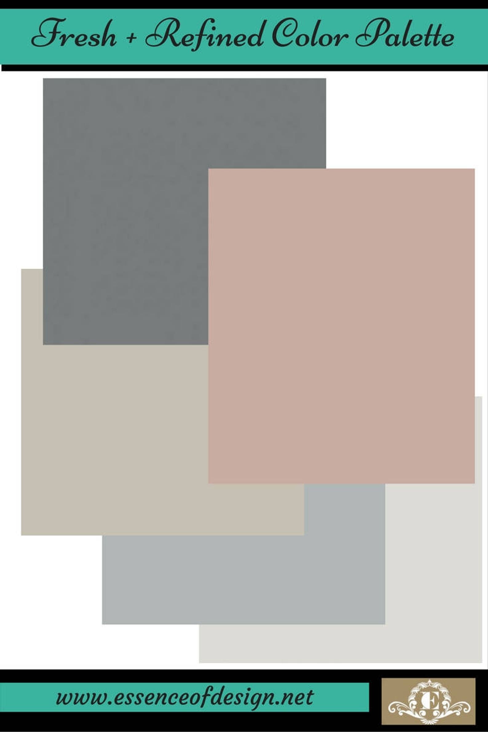 Fresh + Refined Paint Color Palette - Home Paint Color Selections - Etsy