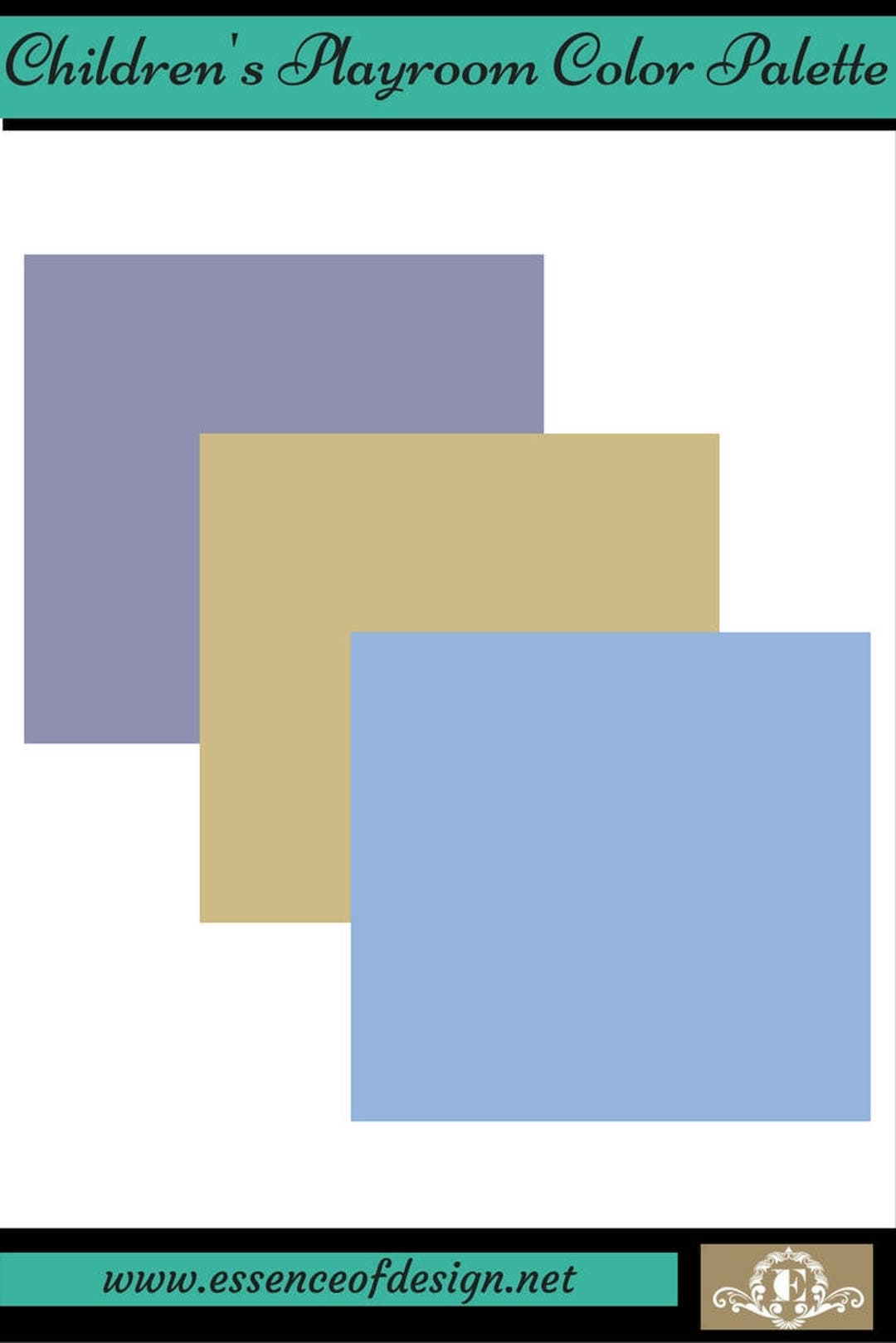 Kids' Playroom Paint Color Palette Home Paint Color - Etsy