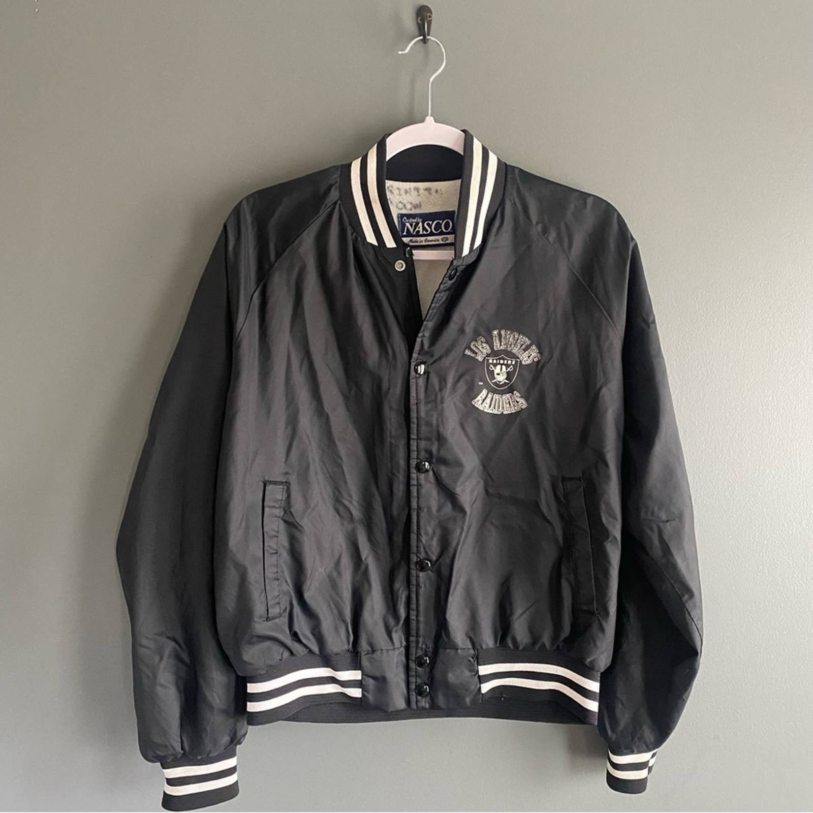 VINTAGE Los Angeles Raiders 80s Satin Bomber Jacket RARE Vegas - Etsy