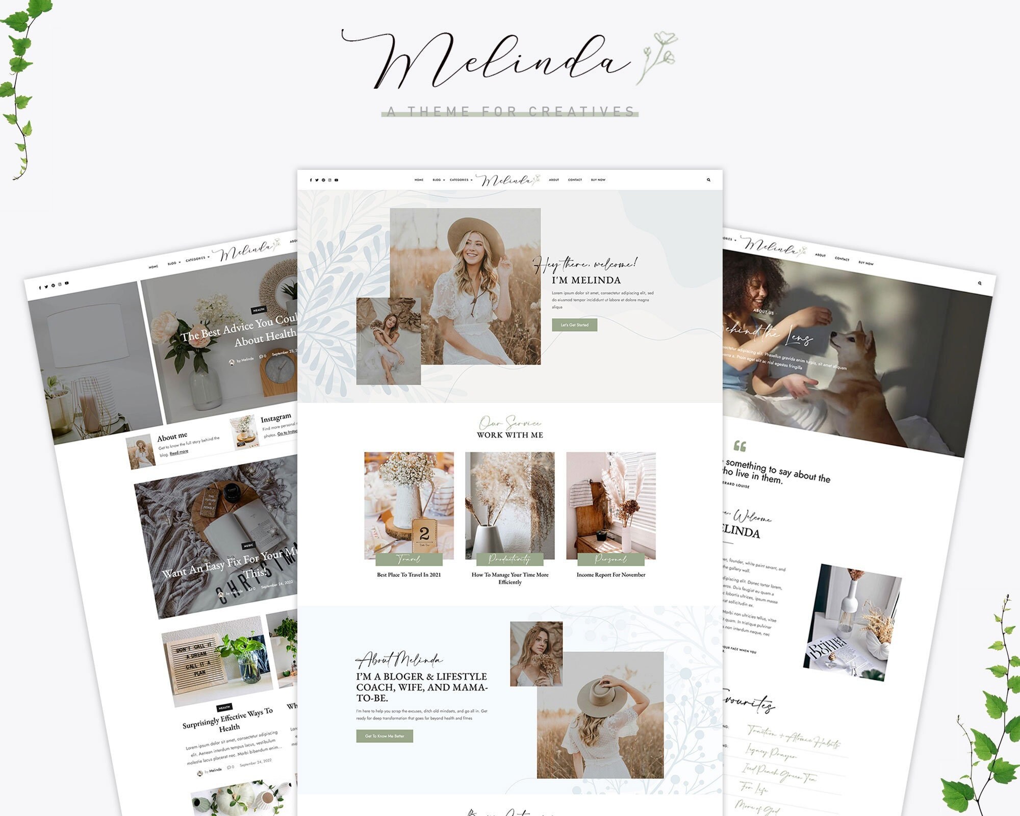 Melinda - Elementor Wordpress Theme, Minimal Wordpress, Coach Website ...