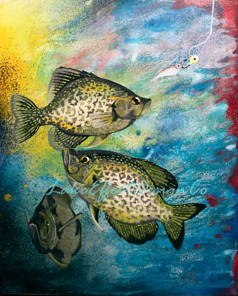 Crappie Print crappie Invasion - Etsy
