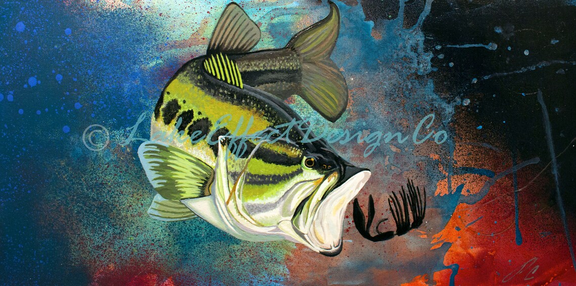 Largemouth Bass Print - Etsy