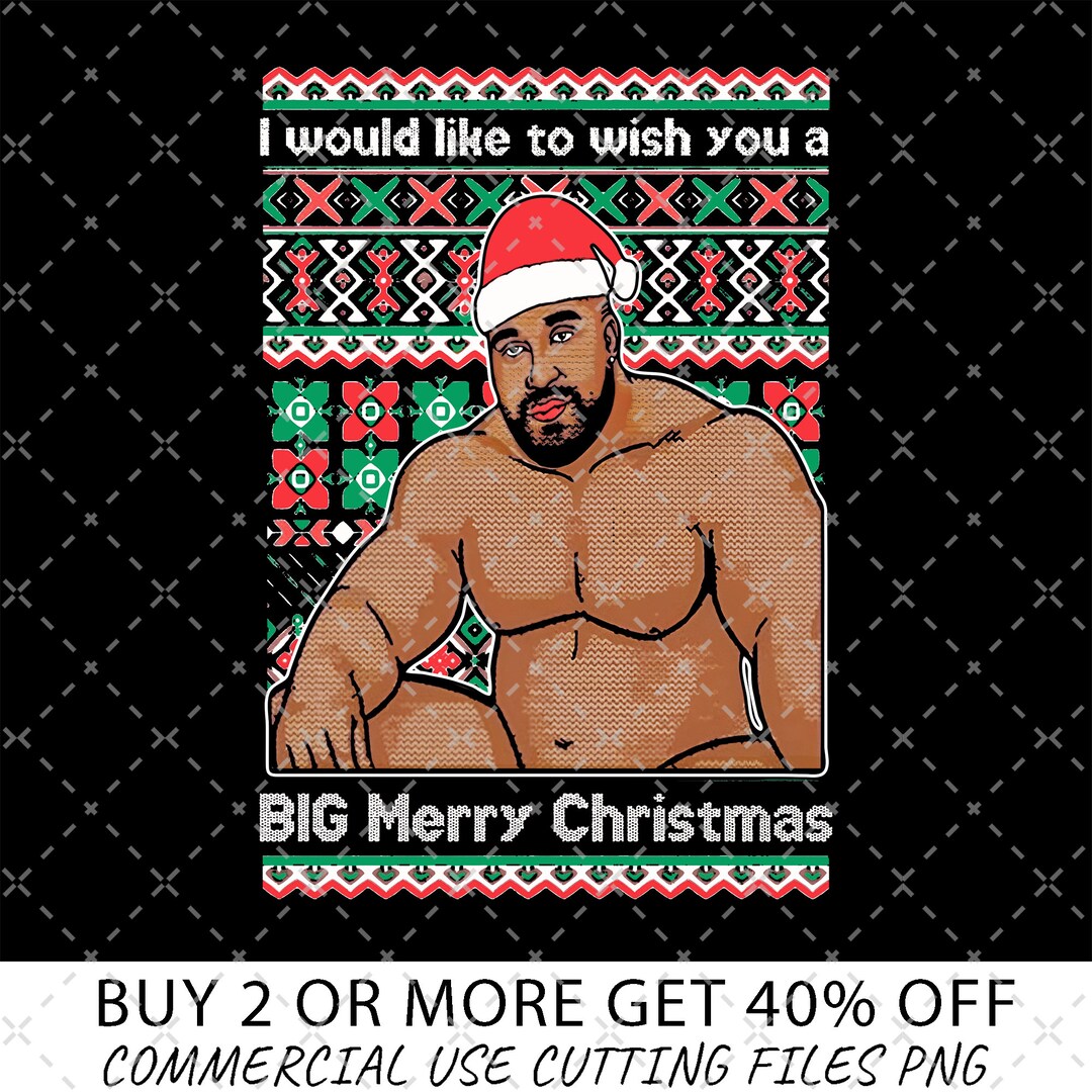 Ugly Christmas PNG Barry Wood Meme Wish You A Big Merry - Etsy