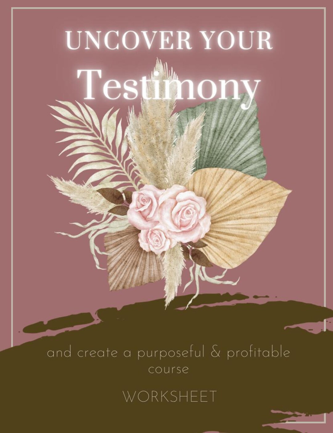 Uncovering Your Testimony WORKSHEET - Etsy