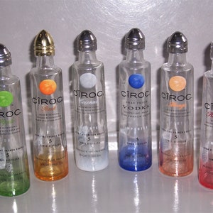 CIROC Vodka Salt & Pepper Shaker Set From Upcycled Mini 50ml GLASS ...