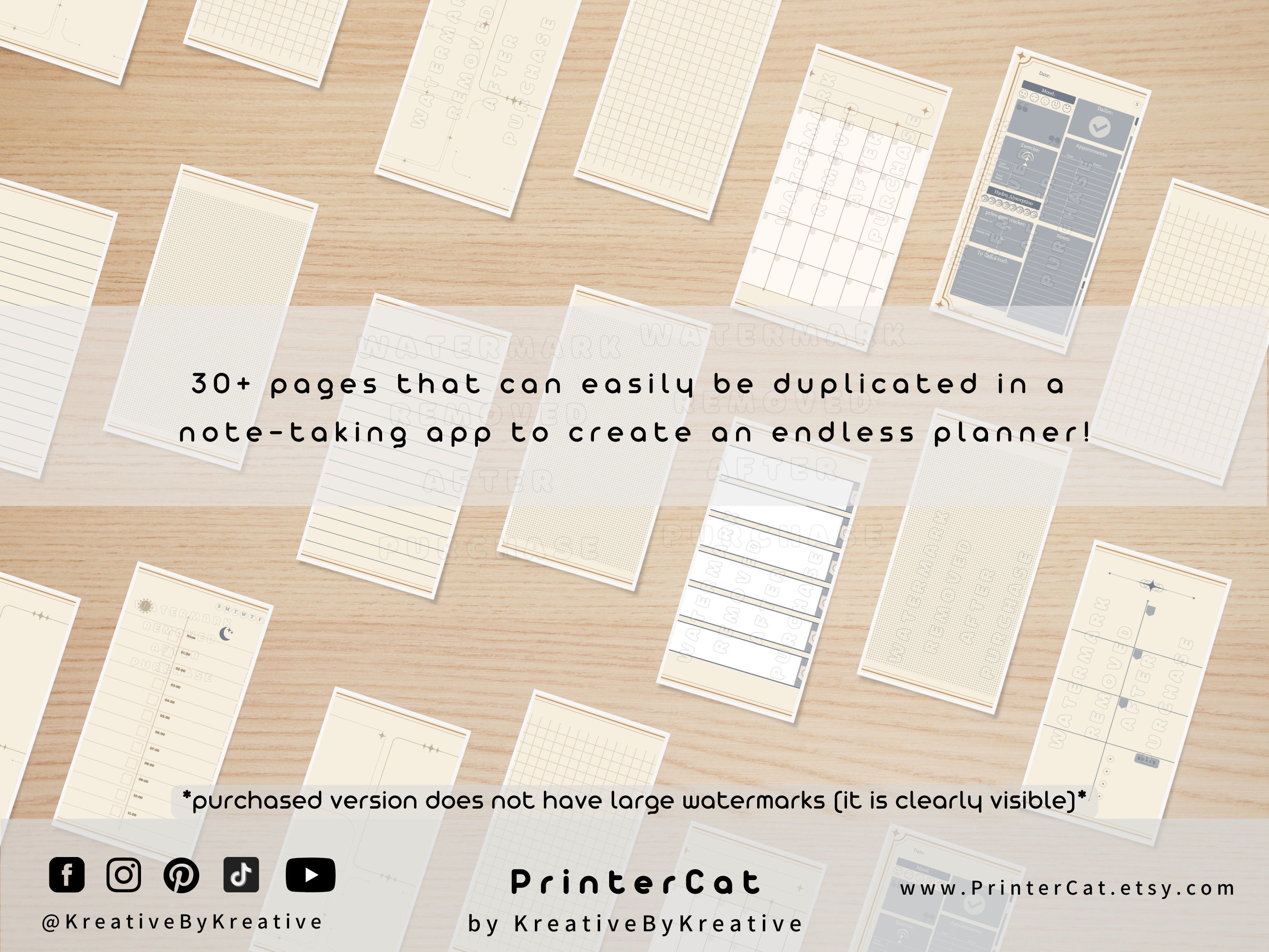 Genshin Impact Theme Undated Full Digital Planner, Digital Notebook ...