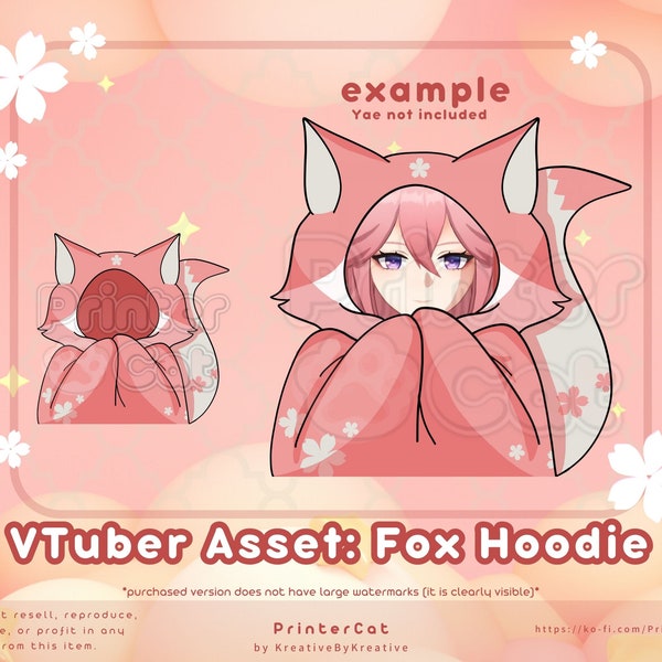 Kitsune Vtuber Model - Etsy