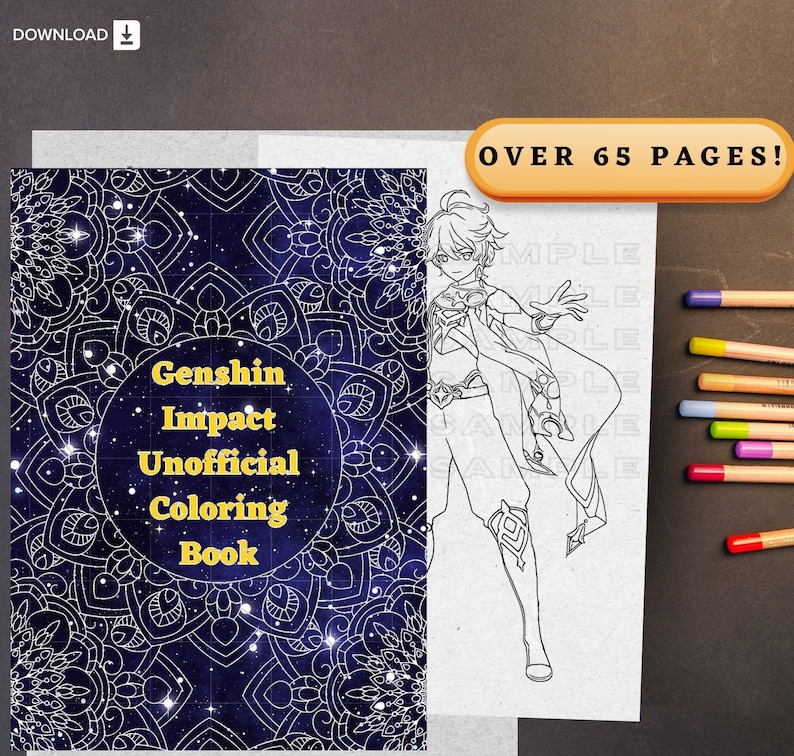 Genshin Impact Theme Coloring, New Characters Added, Great Gift ...