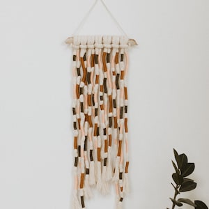 Green, Pink and Burnt Orange Wall Hanging - Etsy