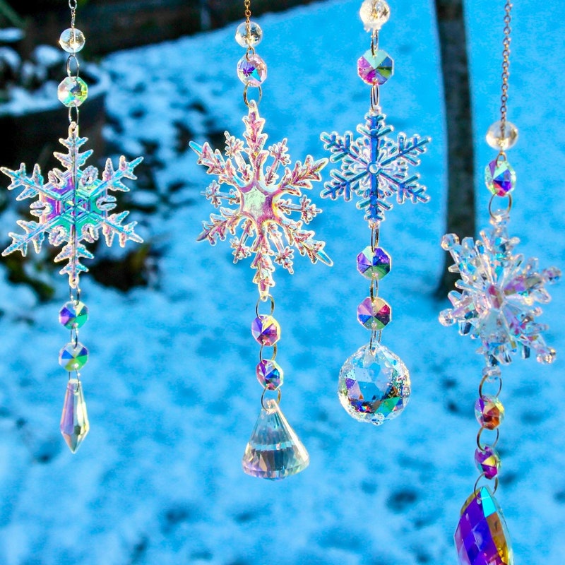 Snowflake Suncatcher - Etsy