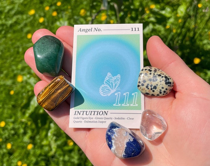 000 Angel Number Crystal Set // Triple Zero Number Sequence Gemstone ...