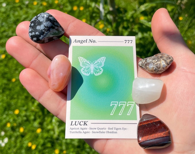 000 Angel Number Crystal Set // Triple Zero Number Sequence Gemstone ...