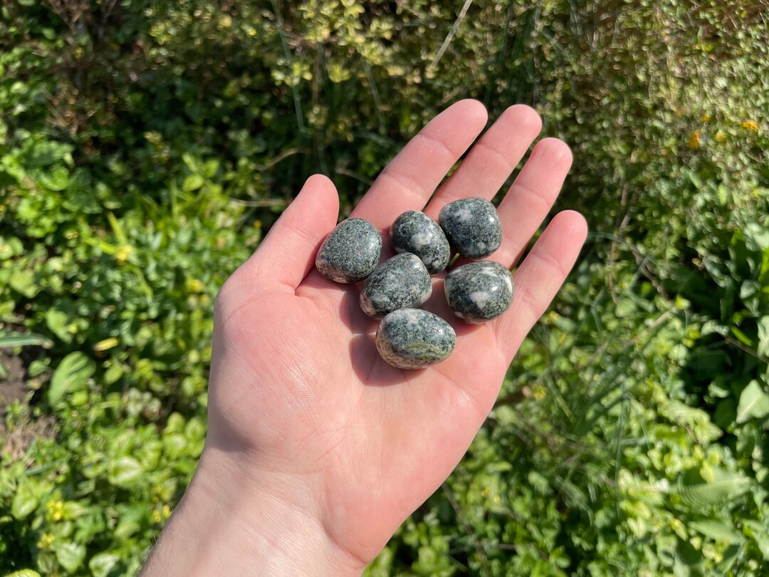 Preseli Blue Tumbled Stone / Crystal Polished Healing Gemstone / Blue ...