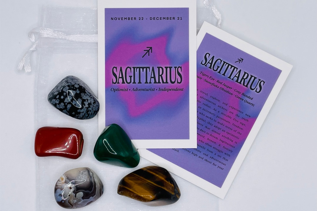 Sagittarius Crystal Set // Zodiac Sign Tumbled Stones - Astrology Gems ...
