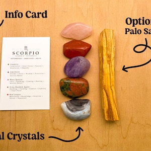Scorpio Crystal Set // Zodiac Tumbled Stones Astrology Set Star Sign ...