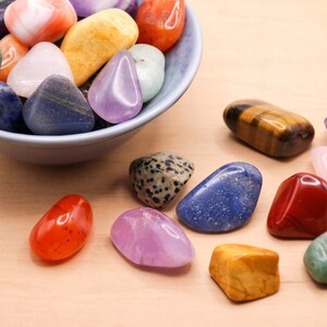 Mixed Bag of Tumbled Stone Crystals Tumble Stone Gem Big Bag Bulk ...