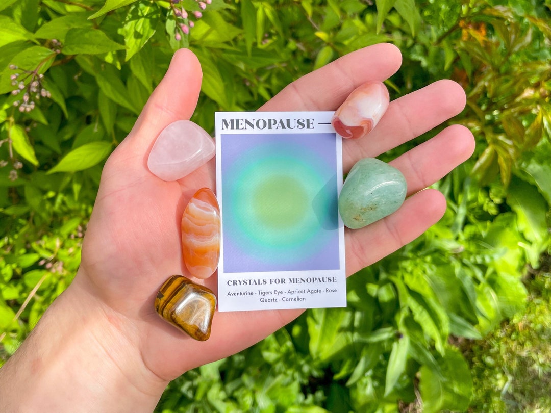 Menopause Crystal Set // Middle Age Gemstone Gift Set, Menopause Tumble ...