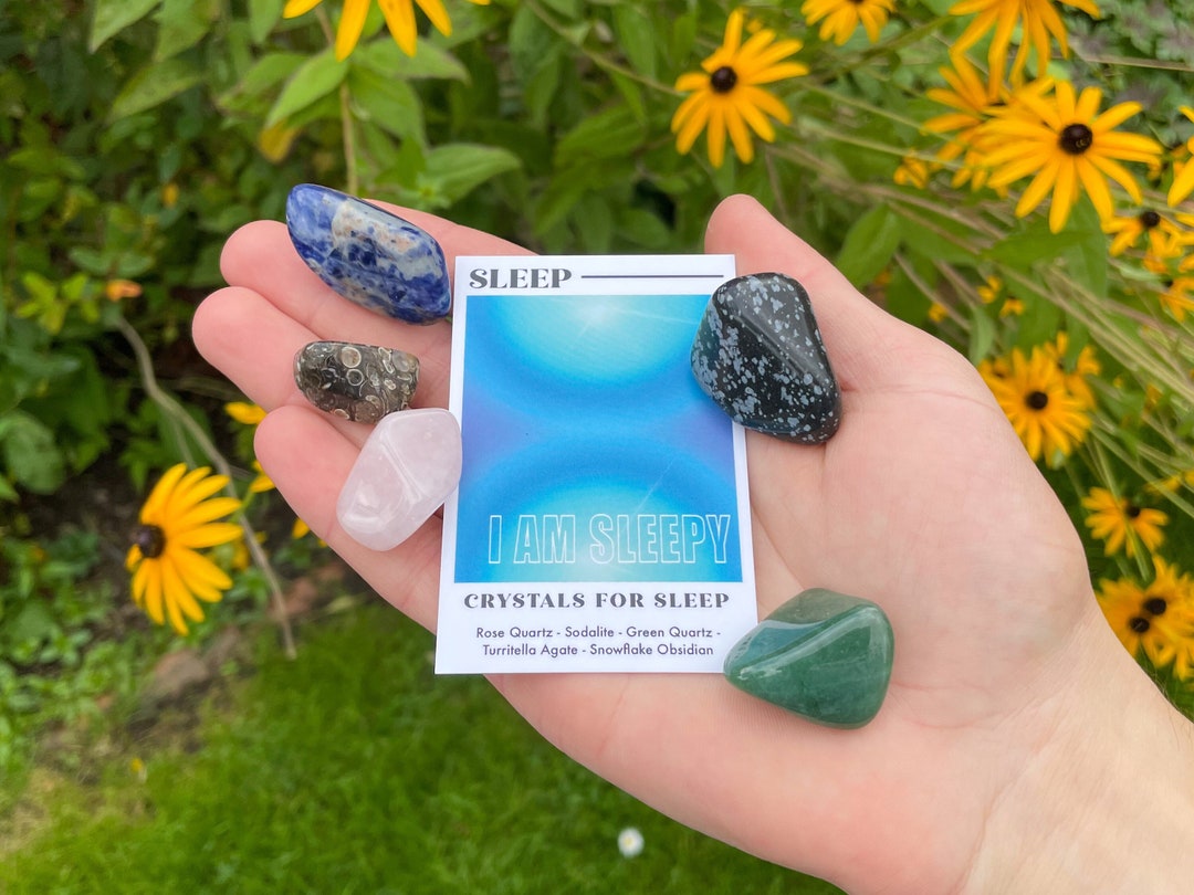 Sleep Crystal Set // I Am Sleepy Gemstone Gift Set, Help Insomnia ...