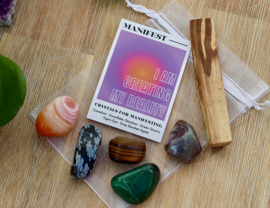 Manifest Crystal Set Aid With Palo Santo // Law of Attraction ...