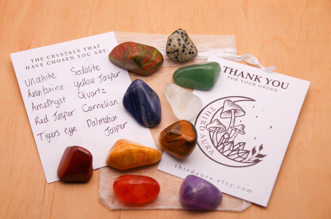 Mixed Crystal Bag // Tumbled Stones, Assorted Gemstones, Mystery ...