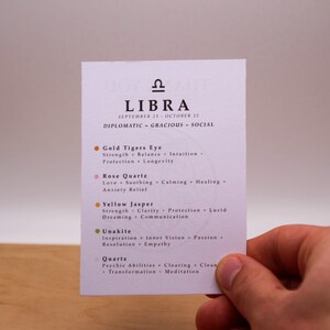 Libra Crystal Set // Zodiac Tumbled Stones Astrology Set Star Sign ...