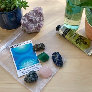 Sleep Crystal Set // I Am Sleepy Gemstone Gift Set, Help Insomnia ...