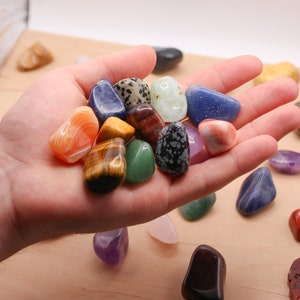 Mixed Bag of Tumbled Stone Crystals Tumble Stone Gem Big Bag Bulk ...