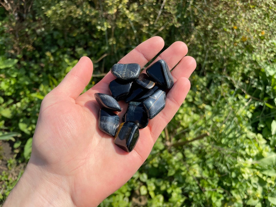 Blue Tigers Eye Tumbled Stone / Crystal Polished Healing Gemstone ...