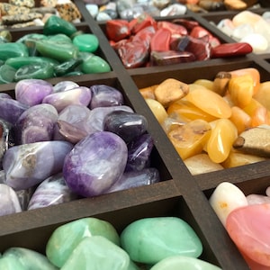 Mixed Bag of Tumbled Stone Crystals Tumble Stone Gem Big Bag Bulk ...