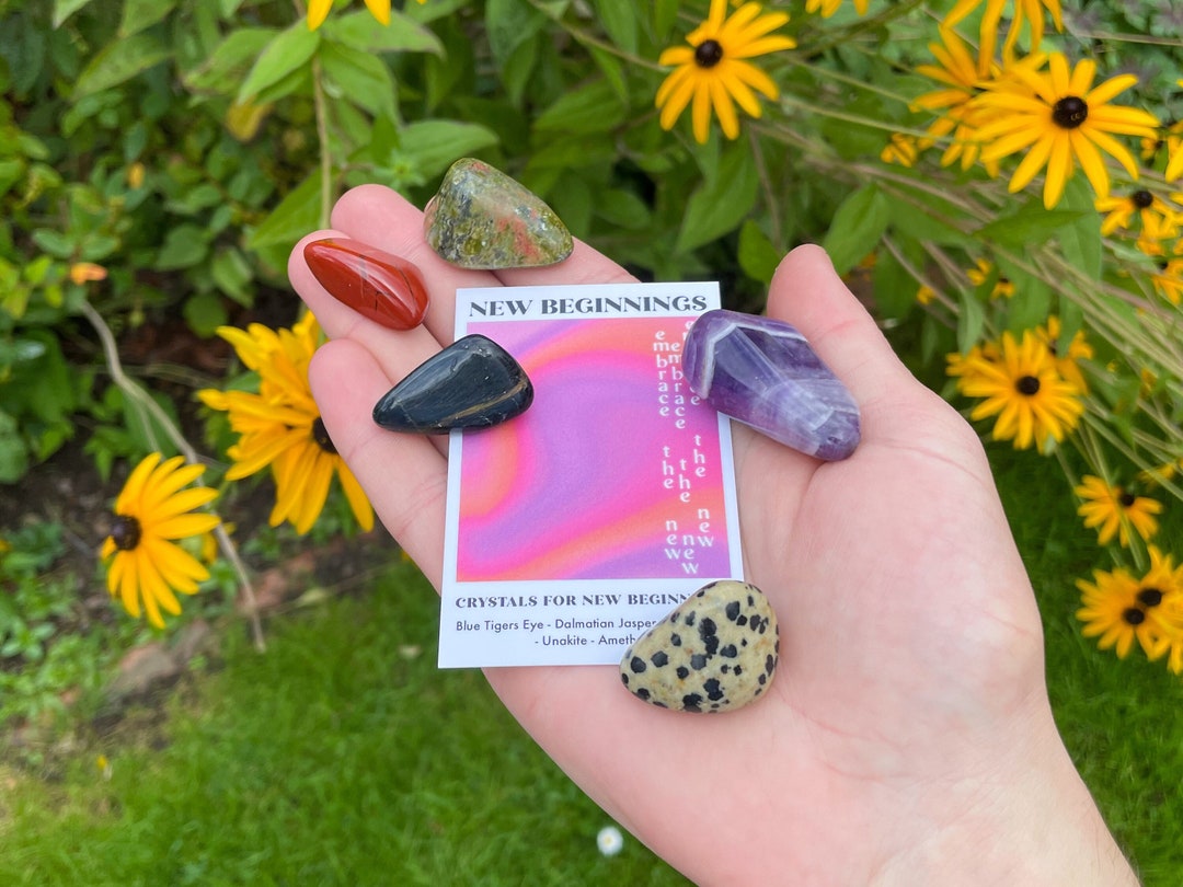 New Beginnings Crystal Set // Starting Fresh Gemstone Gift Set, Tumble ...