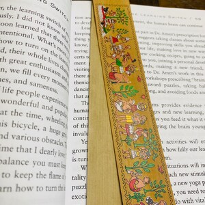 Tribal Life | Recycled Palm Leaf Long Bookmarks | Pattachitra Handmade ...