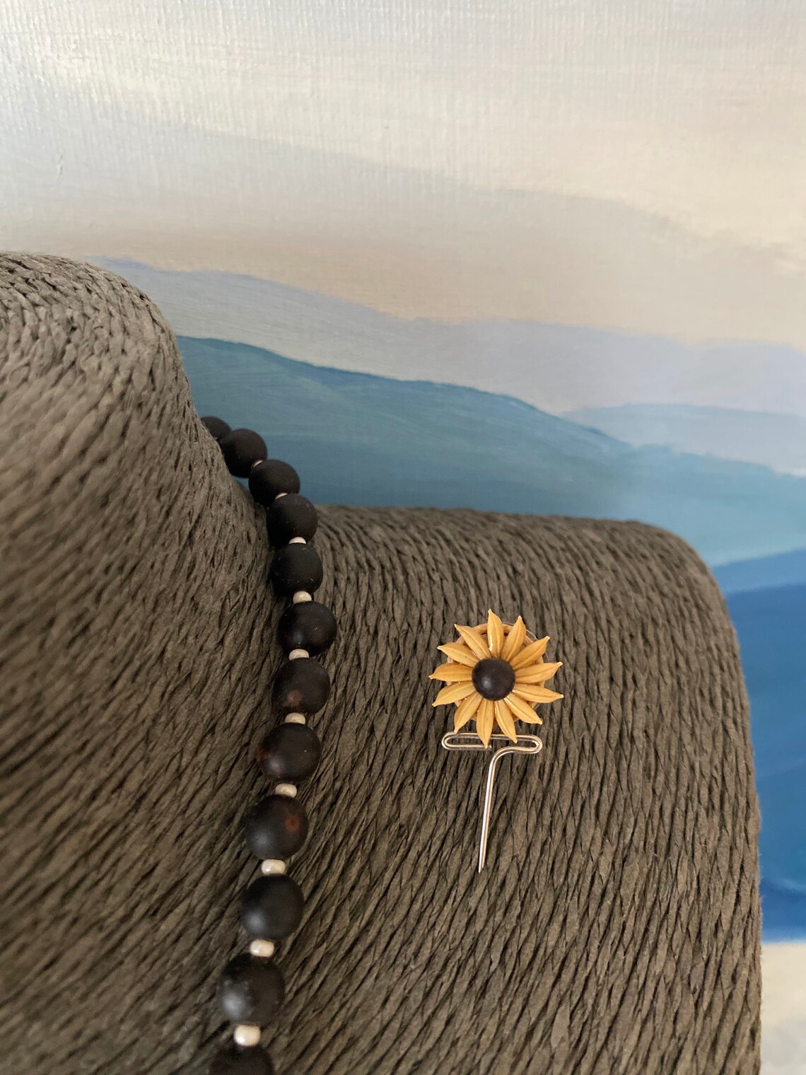 HANDMADE SEEDS NECKLACE - Beaded Sunflower Necklace, Necklace ...