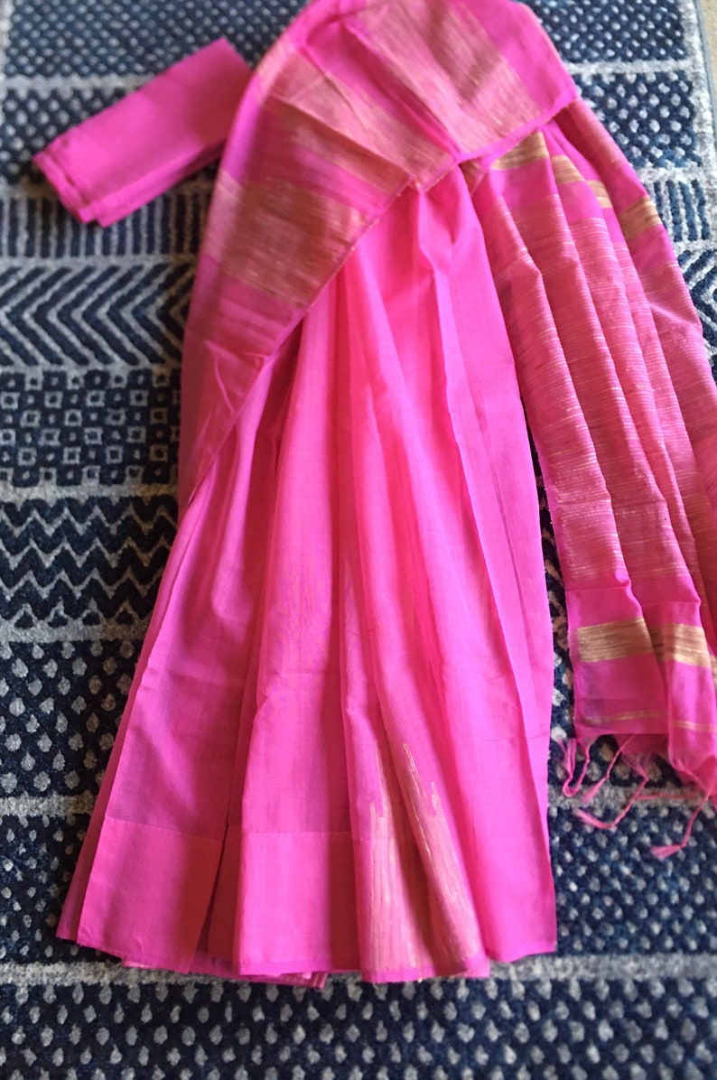 Semi Geecha Handloom Saree Temple Weave Classic Indian Sari - Etsy