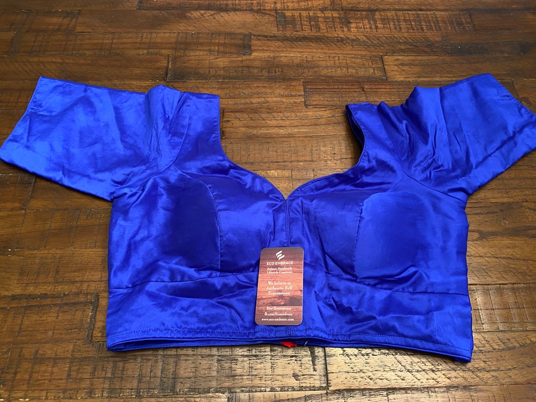 Royal Blue Plain Silk Blouses,bridesmaids Designer Blouses, Readymade ...