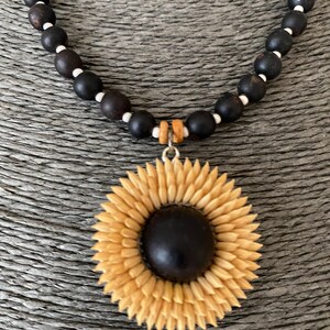 HANDMADE SEEDS NECKLACE - Beaded Sunflower Necklace, Necklace ...