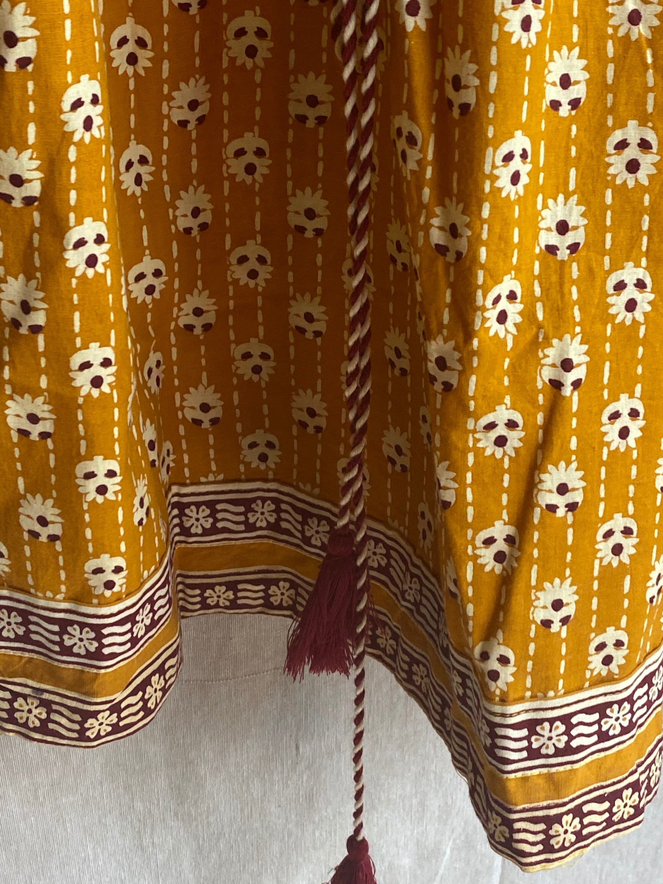 Hand Block Printed Tunic With Mirror Work cotton Print Shirt - Etsy