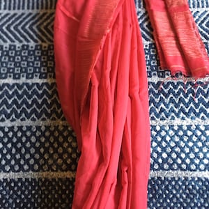 Semi Geecha Handloom Saree, Temple Weave Classic Indian Sari ...