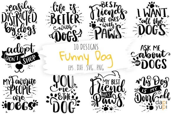Funny Dog Quotes Bundle,dog Svg, Dog Svg Quotes,svg Dog Quote Bundle ...